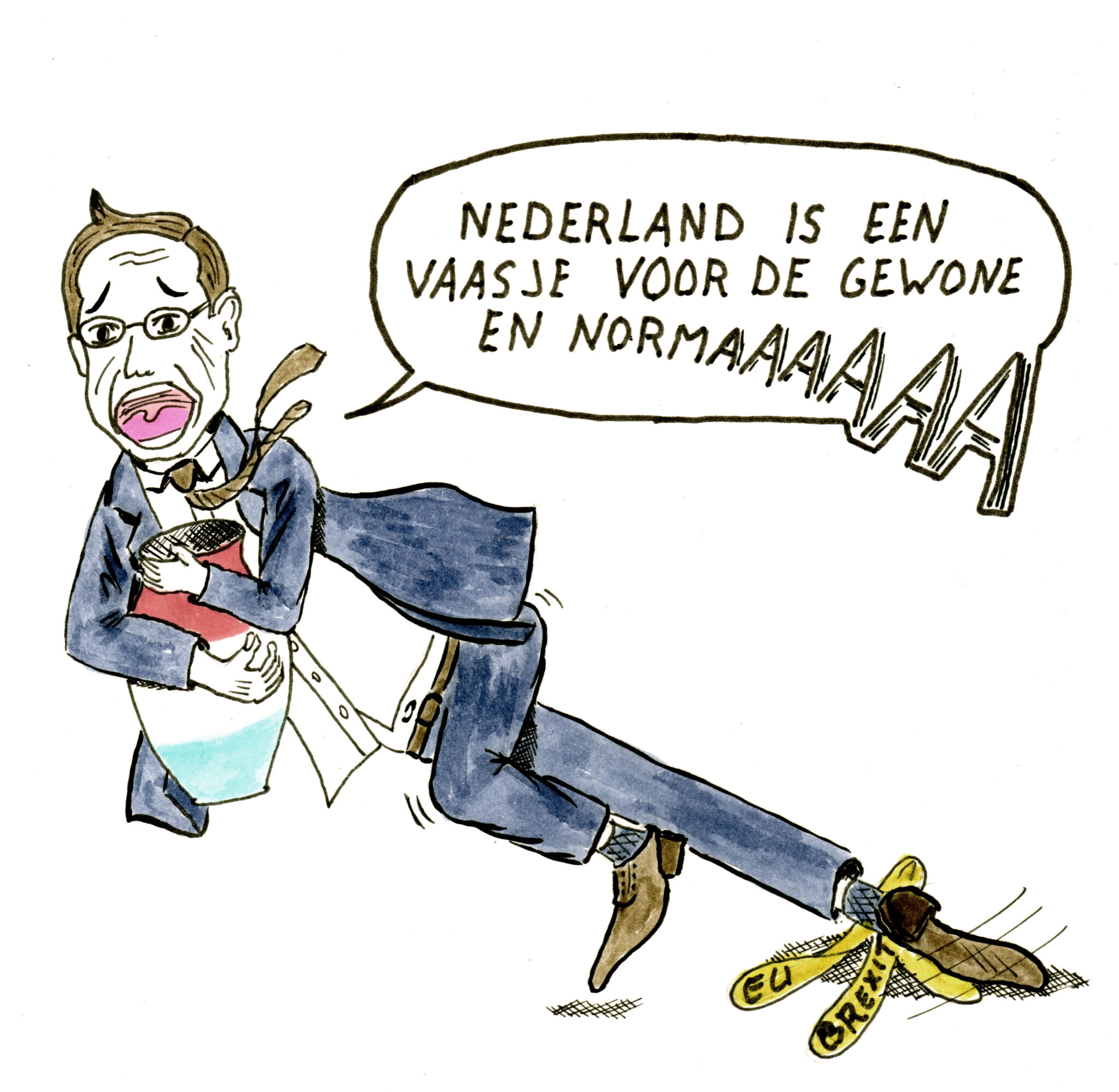 Het vaasje van Rutte - illustratiePapierkunst, illustraties, motion ...